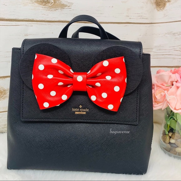 kate spade | Bags | Kate Spade Minnie Mouse Black Backpack Red | Poshmark